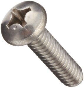 small parts 316 stainless steel machine screw, plain finish, pan head, phillips drive, 1/2" length, #10-32 threads (pack of 25)