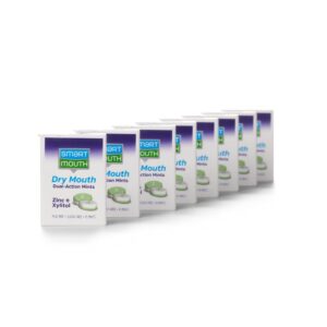 smartmouth dry mouth dual-action relief mints, breath freshener, sugar-free mint, 45 ct, 8 pack