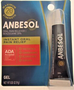 anbesol max gel size .33z anbesol mouth pain relief gel .33oz