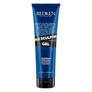 redken max sculpting gel | for all hair types | provides body & high shine finish | long-lasting shape styling | flake-free control & added thickness | maximum hold | 8.8 oz