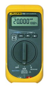 fluke 705 loop calibrator, 28v voltage, 24ma current, 0.025 percent accuracy