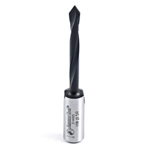 amana tool - 314005 carbide tipped through-hole boring bit r/h 5mm dia x 70mm long x 10mm