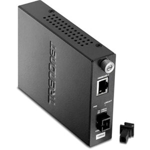 trendnet intelligent 1000base-t to 1000base-lx dual wavelength single mode sc fiber media converter (10km/6.2miles) fiber to ethernet converter, fiber port, rj-45, lifetime protection, tfc-1000s10d5