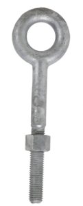 koch 105080 forged eye bolt with nut, 3/8 by 6, galvanized