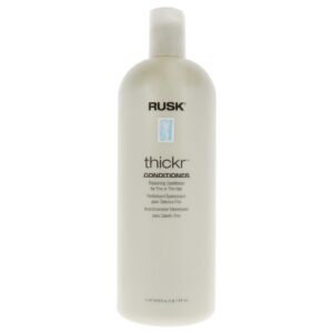 rusk designer collection thicker thickening conditioner for fine or thin hair, 33.8 oz, daily-use thickening conditioner that strengthens and repairs, gives full-bodied appearance