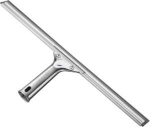 unger professional 16” stainless steel window & glass cleaning squeegee - cleaning supplies, heavy duty squeegee for window cleaning, streak free results