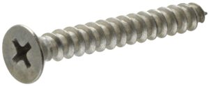 the hillman group 823402 stainless steel flat head phillips sheet metal screw, 4-inch x 3/8-inch, 100-pack