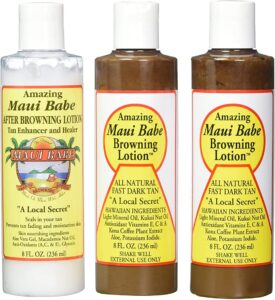 maui babe tanning pack (2 browning lotions 8 oz, 1 after browning lotion 8 oz), (pack of 3)