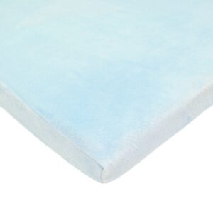 american baby company heavenly soft chenille fitted 18" x 36" cradle/bassinet sheet, blue, for boys and girls