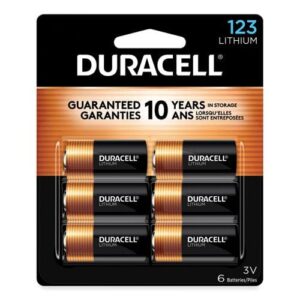 duracell, photo electron lithium battery dl123ab - 3 v each x 6 packs