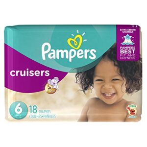 pampers cruisers diapers size 6 - jumbo pack 18 count