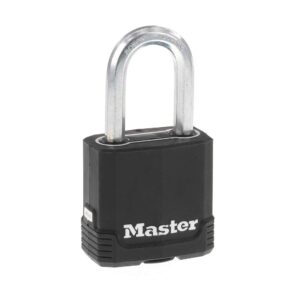 master lock 1-7/8 in. h x 1-3/16 in. w x 1-3/4 in. l vinyl covered dual ball bearing locking padlock