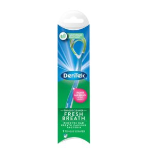 dentek comfort clean tongue cleaner, fresh mint 1 ea - packaging may vary