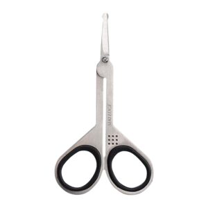 seki edge stainless steel nostril scissors (ss-908) - safety grooming scissors with round blunt tips for trimming nose hair & other facial hair for men & women - made in japan