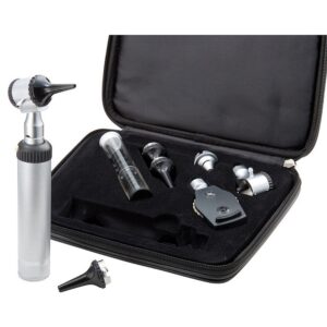 adc standard diagnostic set with otoscope and ophthalmoscope, 2.5v, fitted case, proscope 5210