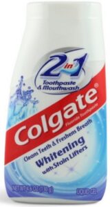 colgate 2-in-1 toothpaste and mouthwash, whitening liquid gel - 4.6 oz