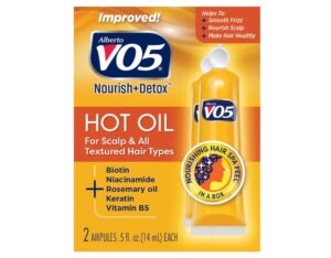 v05 moisturizing hot oil, 2 tubes, 0.5 oz