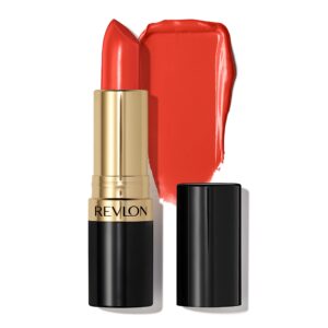 revlon super lustrous lipstick, creamy formula for soft, fuller-looking lips, moisturized feel, 750 kiss me coral, 0.15 oz