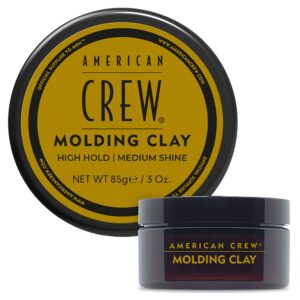 american crew men's hair molding clay (old version), like hair gel with high hold with medium shine, 3 oz (pack of 1)