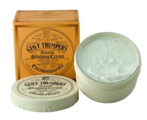 geo f. trumper almond shaving cream jar