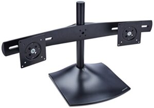 ergotron ds100 dual-monitor desk stand, horizontal, black