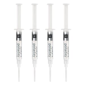 pola teeth whitening gel, 4 syringe pak, poladay 7.5% hydrogen peroxide