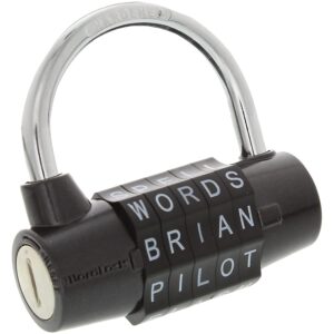 wordlock pl-004-bk 01336000854 combination padlock, 1 pack, black