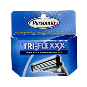 personna tri-flexxx razor system for men cartridge refill cartridges, 4 count