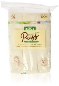 organic cotton makeup puff, medium