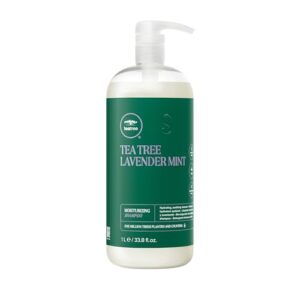 tea tree lavender mint moisturizing shampoo, hydrates + soothes, for coarse + dry hair, 33.8 fl. oz.