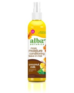 alba botanica mega moisture conditioning leave-in mist, coconut milk, 8 oz (packaging may vary)