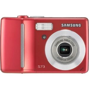 samsung digimax s73 7.2mp digital camera with 3x optical zoom (red)