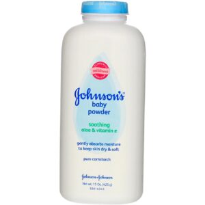 johnson's baby powder, pure cornstarch, lavender & chamomile, 22 ounce (pack of 2)