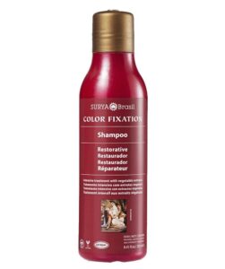 surya brasil - color fixation restorative hair shampoo, vegan shampoo for color treated hair, natural shampoo with vitamins, hydrating color shampoo for shine and softness, 8.45 fl oz / 250 ml vegan