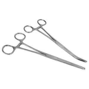 hts 161s2 2 pc 8" locking straight & curved hemostat set