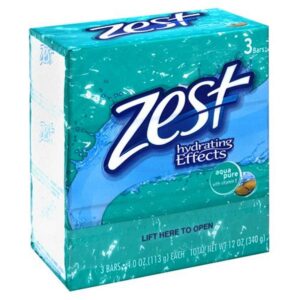 zest 3 bar aqua pure soap, 4 oz