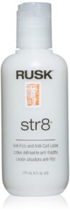 rusk str8 anti-frizz & anti-curl lotion 6 oz, 6 oz, irastrp6