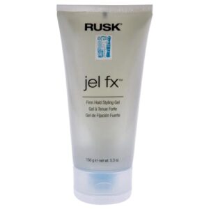 rusk designer collection jel fx firm hold styling gel, 5.3 oz, medium to firm-hold, used for slicking, molding, or blow-drying without flaking, full-body style