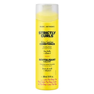 marc anthony frizz sealing conditioner, strictly curls - curly hair conditioner with shea butter & vitamin e for hydration & frizz-free shine - sulfate free & color safe for dry damaged hair - 12.9 oz