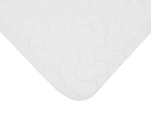 american baby company waterproof embossed quilt-like flat bassinet protective pad cover white 15" x 33"