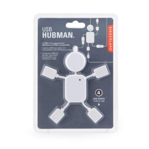 kikkerland us006 usb hubman, white