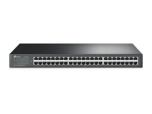 tp-link tl-sf1048 48-port 10/100mbps unmanaged ethernet switch, 19-inch rack-mount, steel case