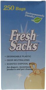 fresh sacks biodegradable diaper disposal bags, roll of 250