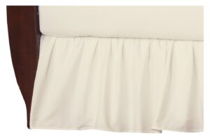 american baby company 100% natural cotton percale ruffled crib skirt, red, 52"l x 28"w + 13.5"