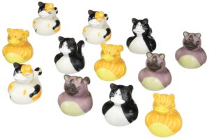 fun express vinyl cat rubber duckies (1 dozen)