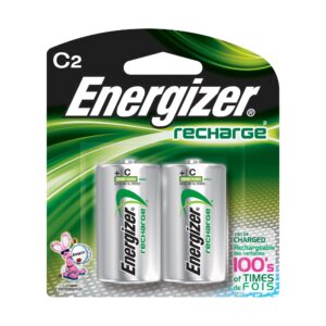 energizer e2 c2 nimh rechargeable batteries, c, 2/pack - pack of 6 total of 12 batteries