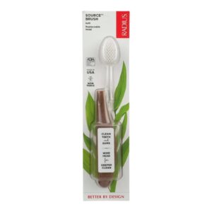 radius source toothbrush, soft, assorted colors - 1 each