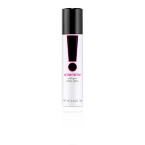 exclamation cologne spray, vegan formula, body spray, floral scent, spicy kick, 2.5 fl oz (pack of 1)