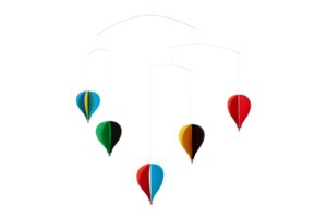 flensted mobiles 5 balloon hanging nursery mobile - 26 inches - high quality cardboard