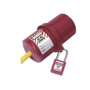 master lock 488 lockout tagout electrical plug lockout, 220 - 550 volts,red